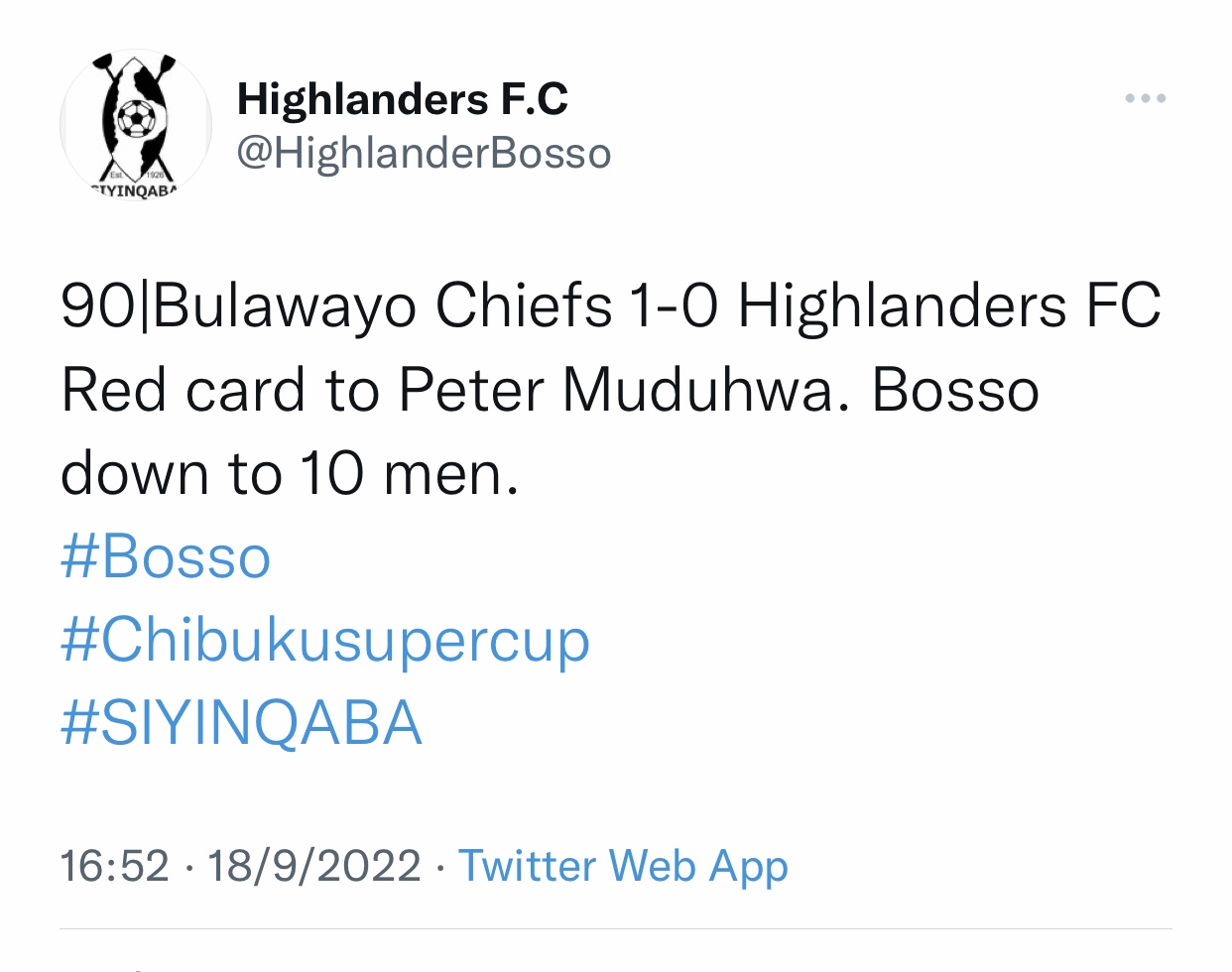 Referee makes bizarre red card call in Highlanders-Bulawayo Chiefs game ...